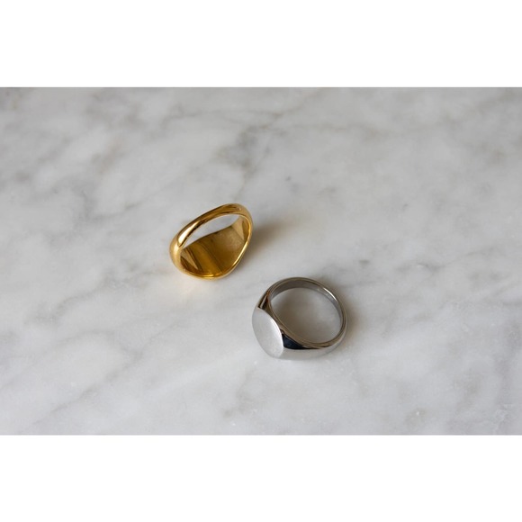 Jewelry | 18k Gold Signet Ring Gold Signet Ring Ring Monogram Ring ...